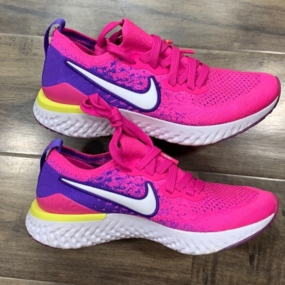 Nike | Shoes | Nike Pink And Purple Athletic Shoes With Knit Upper ...